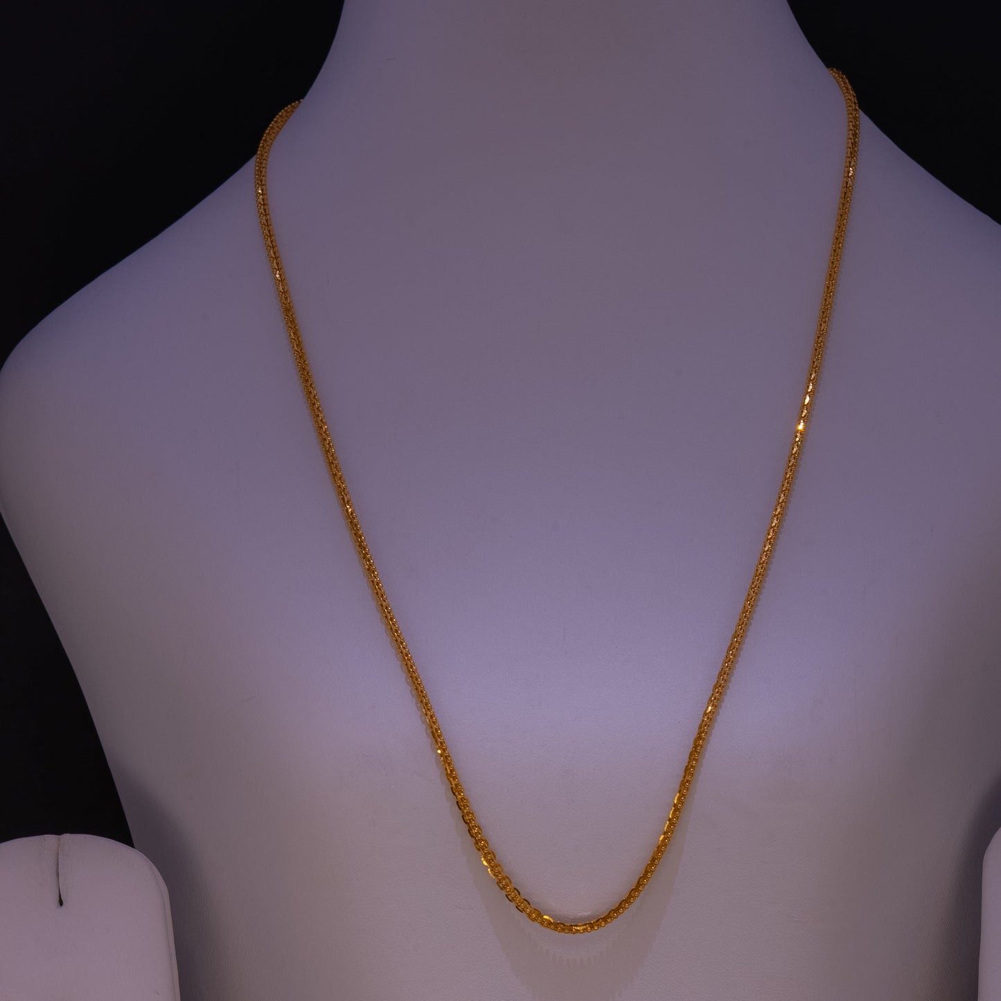 22ct Gold Rounded Snake Chain – 16.5 inch – Paul Jewellers